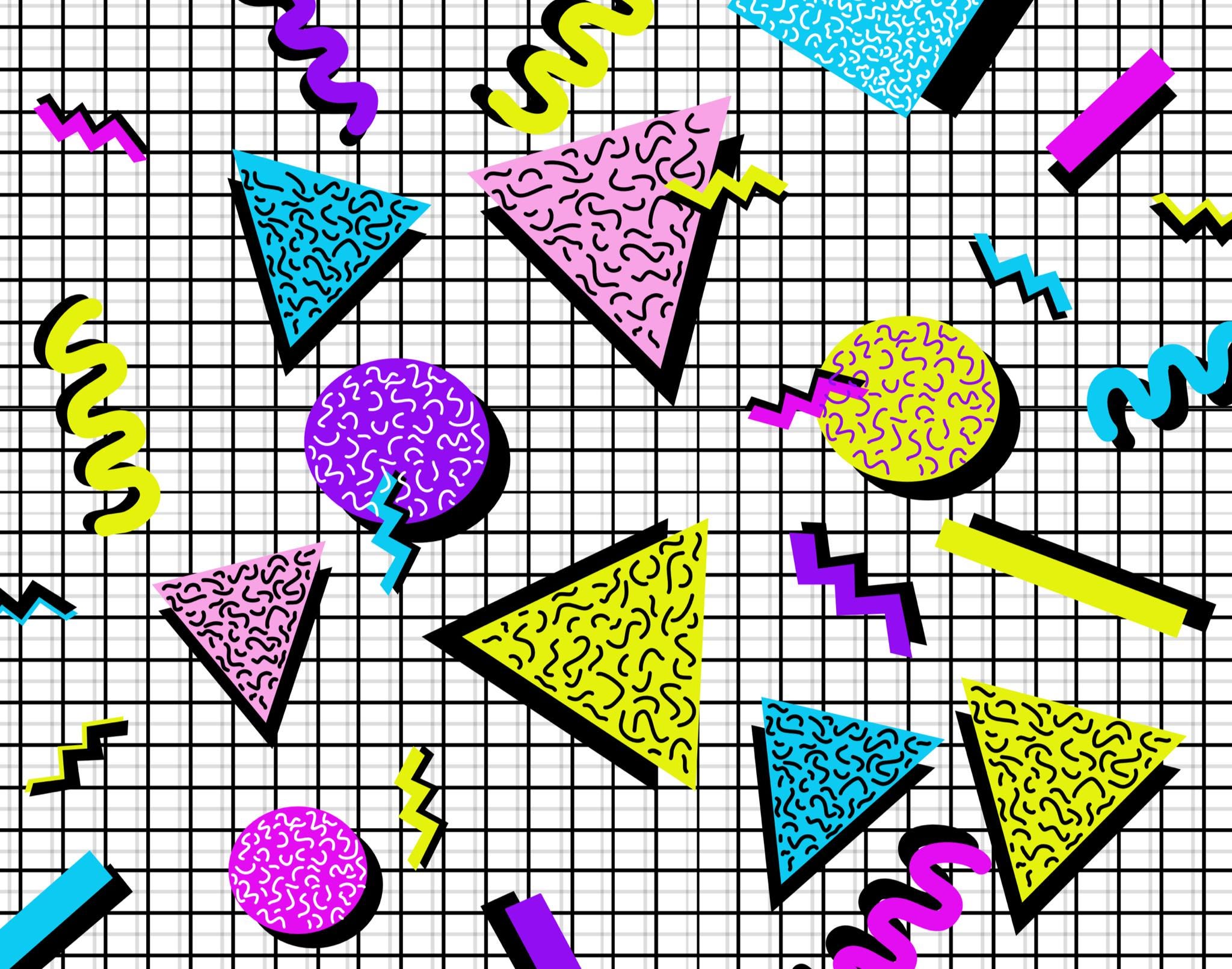 90s Digital Paper Pack 300 Ppi 1980s 1990s Retro Vintage Backgrounds ...