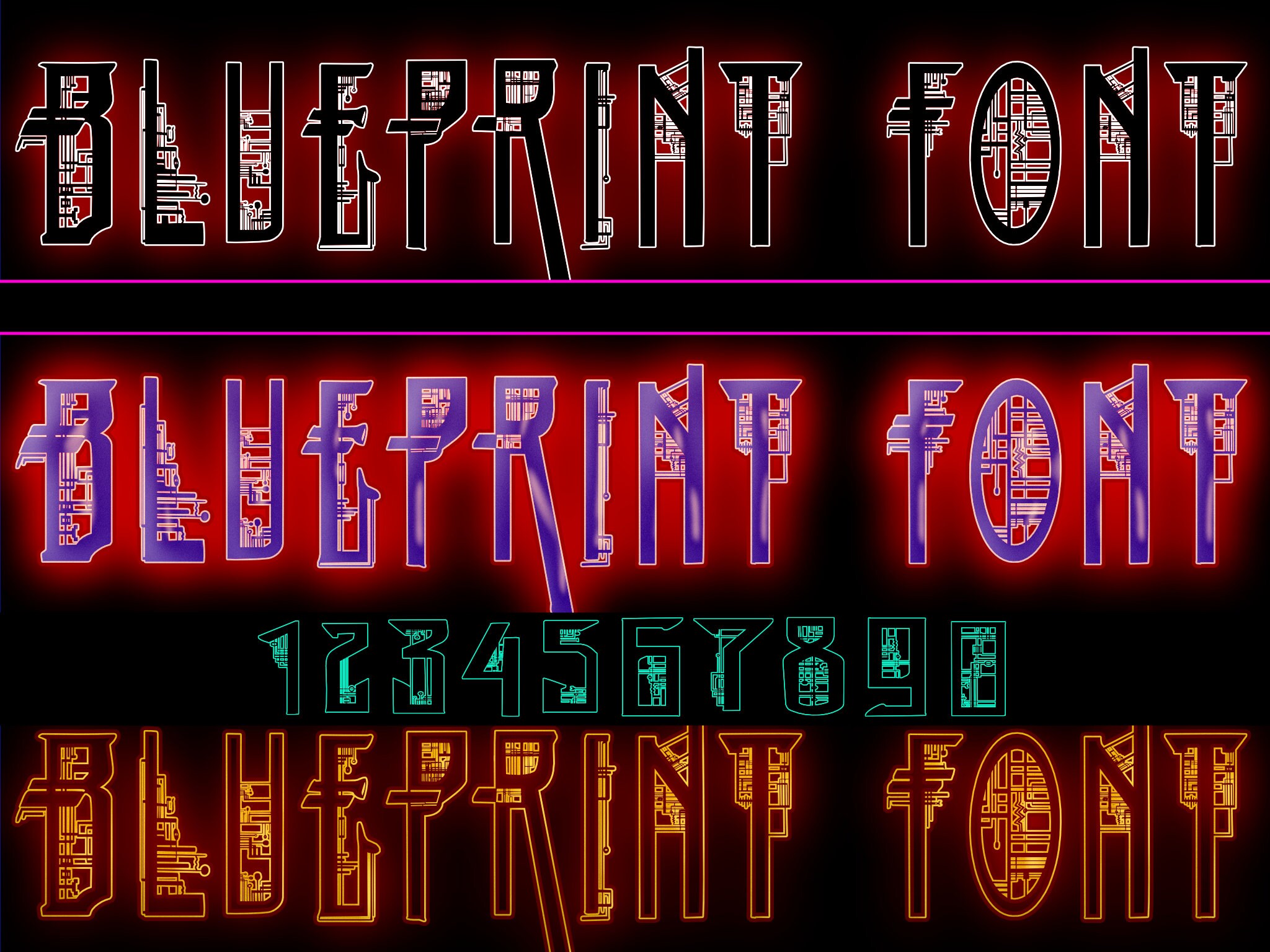 Blueprint Font- Otf Files With High Quality PNG SVG Popular Retro ...