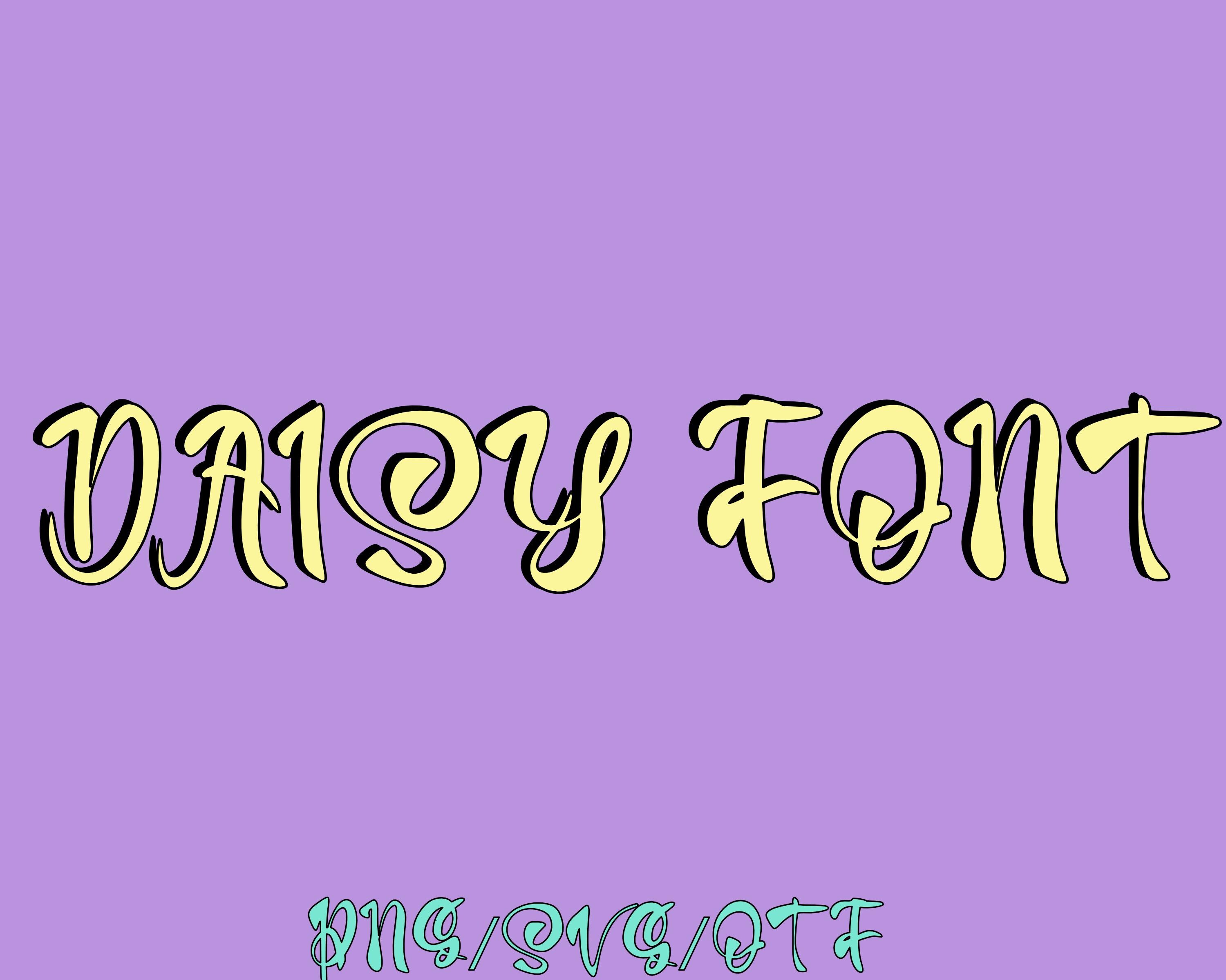 DAISY FONT Handwritten Script Sans Serif Modern Minimal Cute Bubbly ...