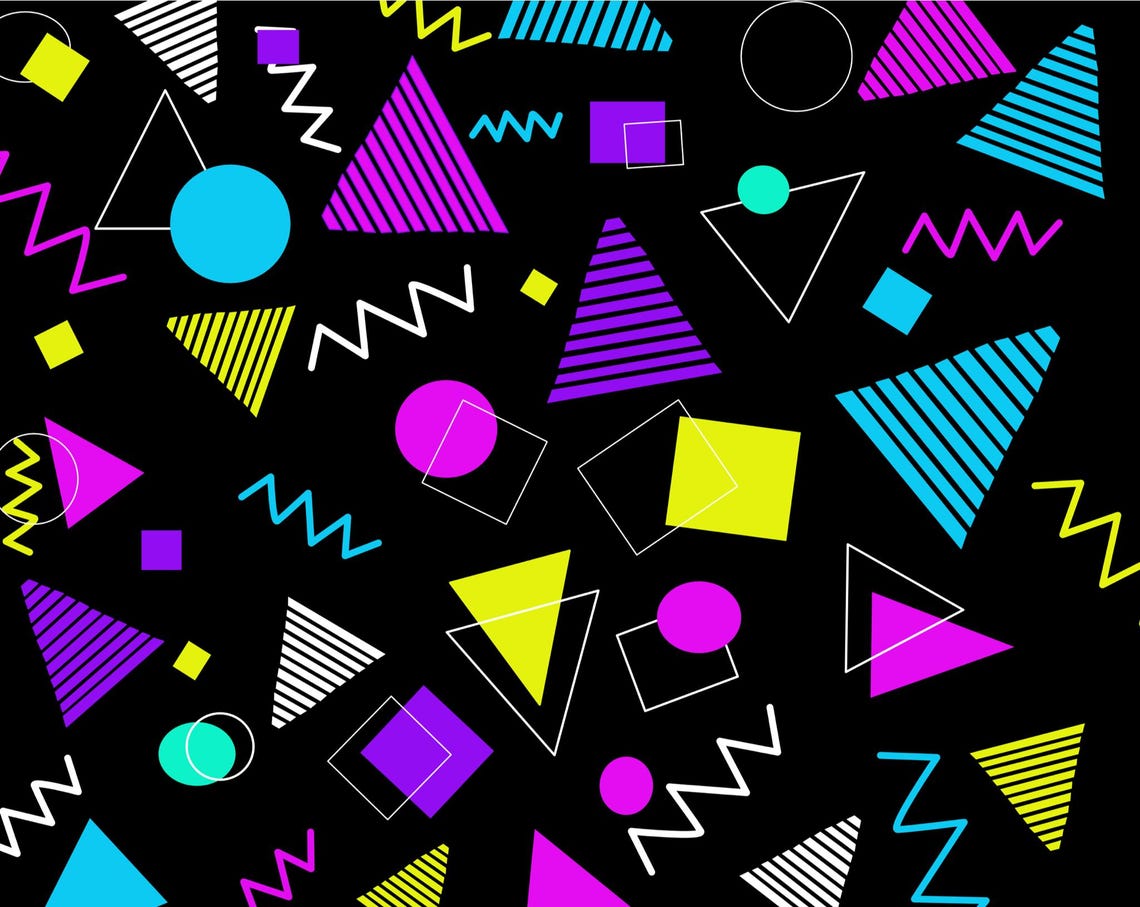 90s Digital Paper Pack 300 Ppi 1980s 1990s Retro Vintage Backgrounds ...