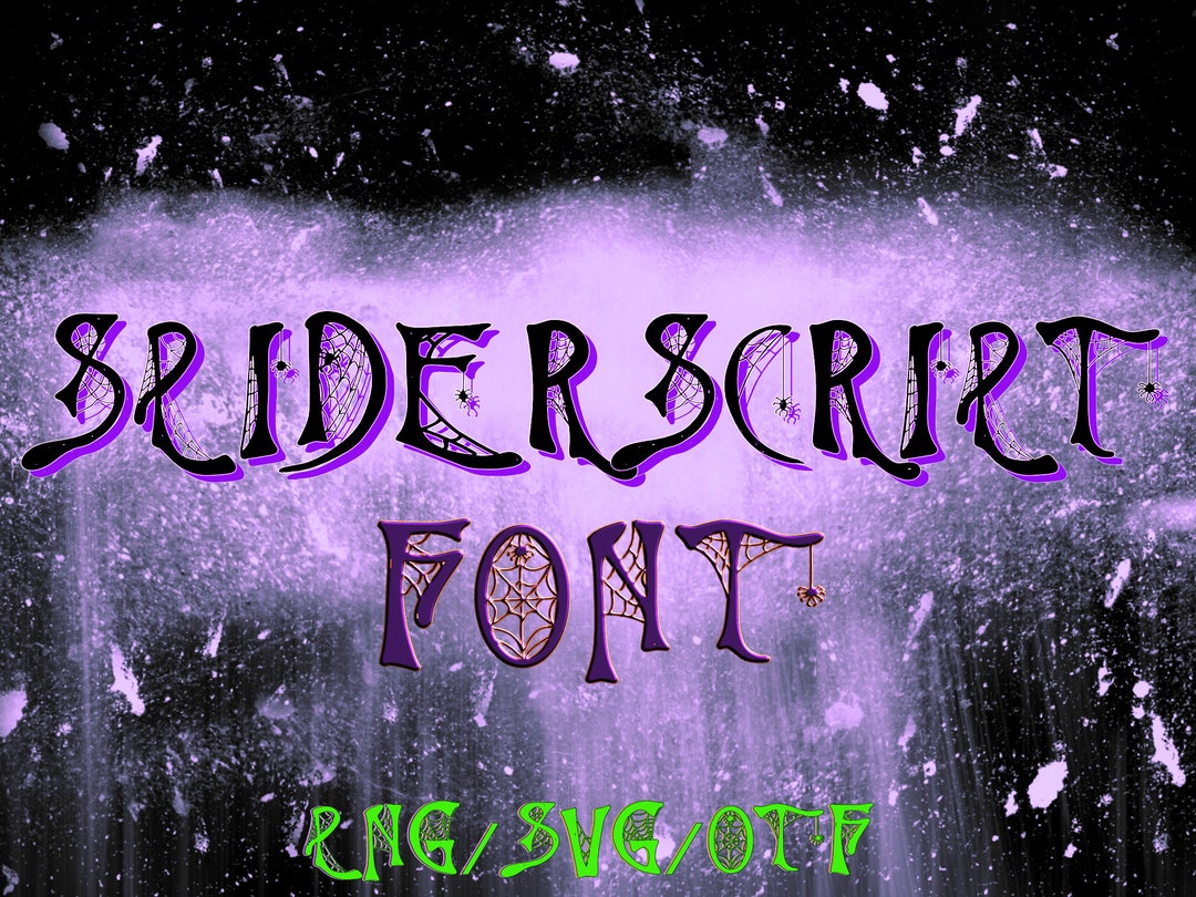 Spiderscript Font - Etsy
