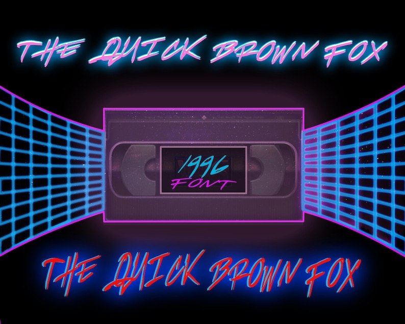 1996 Font - Hand Written Retro Vintage Script Fonts Lettering Happy ...