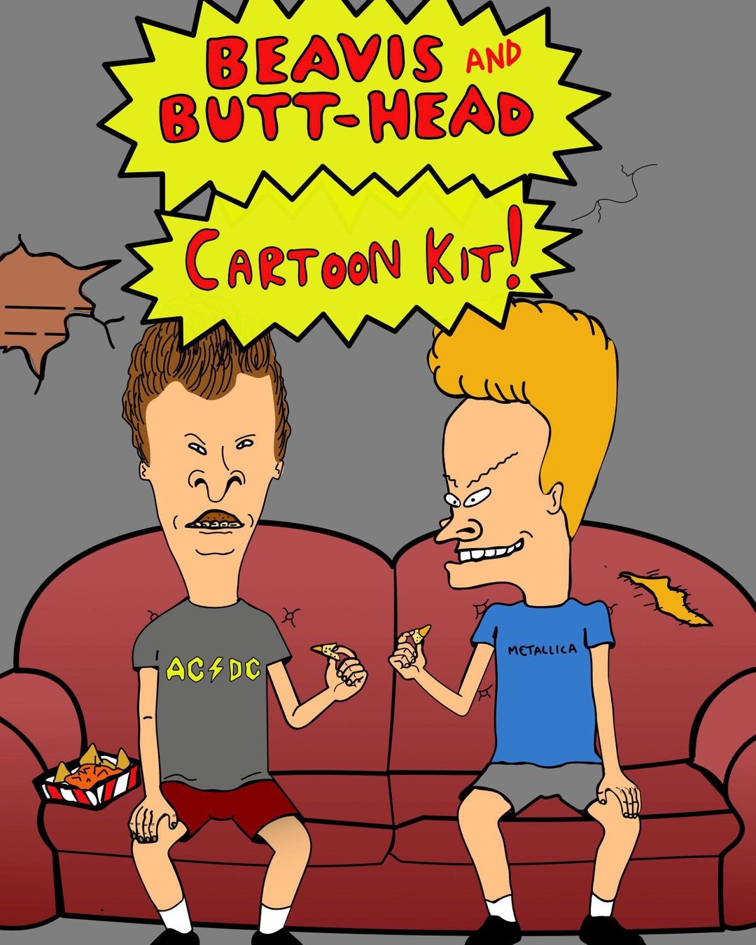 Beavis and Butthead Cartoon Kit, Grouped Vectors Body/expression Vector ...