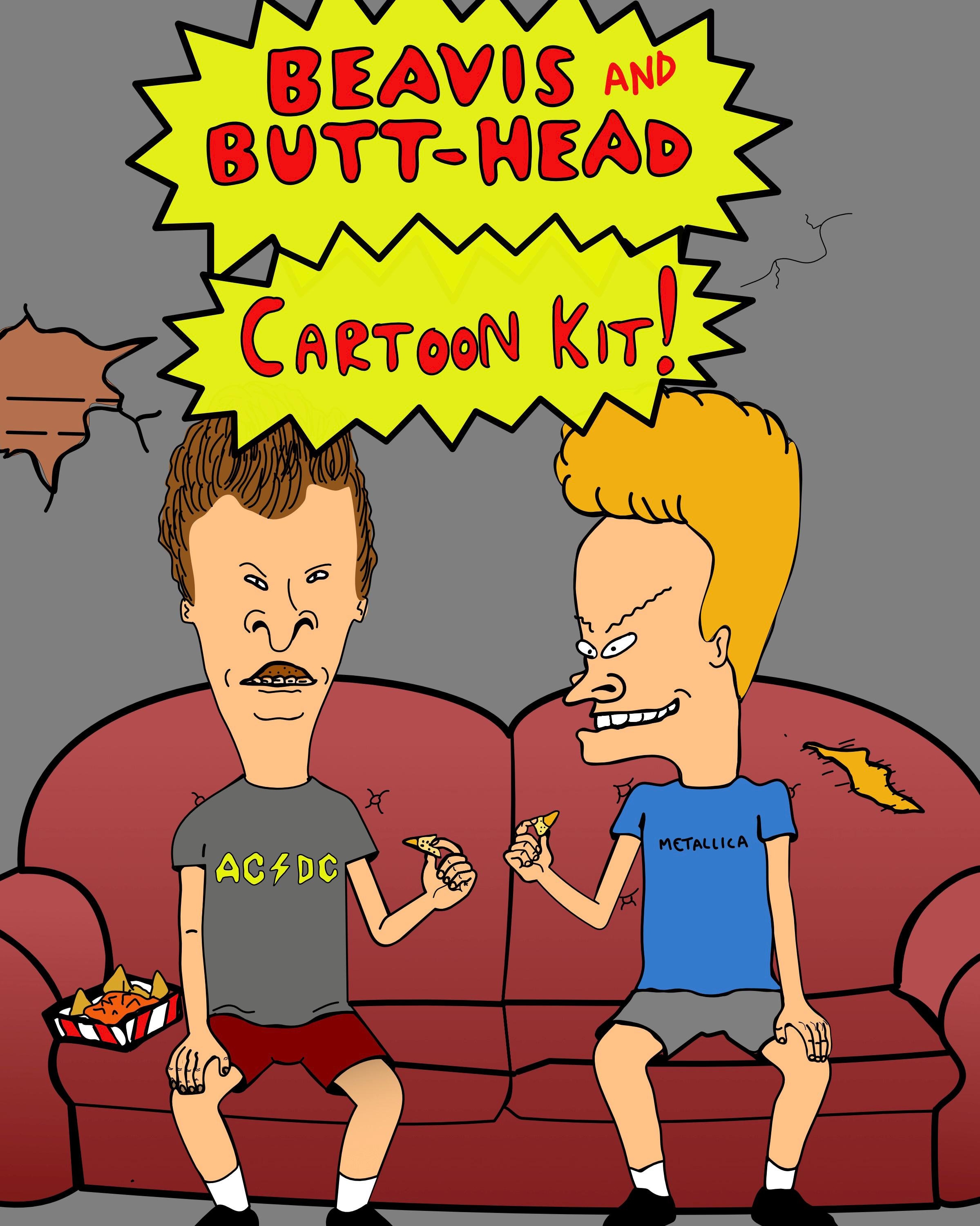 Beavis and Butthead Cartoon Kit, Grouped Vectors Body/expression Vector ...
