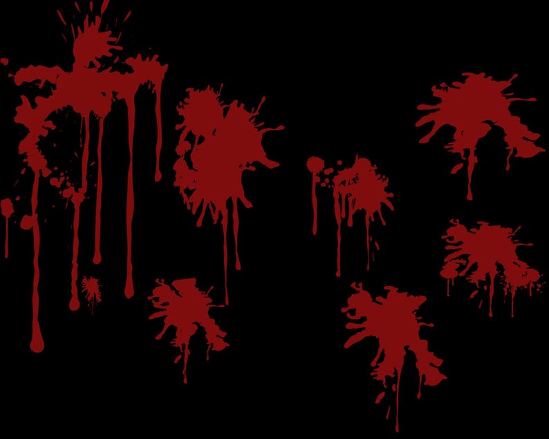 Blood Splattered Lettering PNG SVG Graphic Lettering Vector Font ...