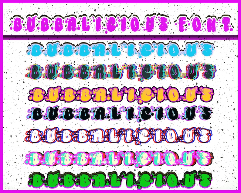 Bubbalicious Font - Bubblelicious Pink Happy Love Cute Bubbly Bold ...