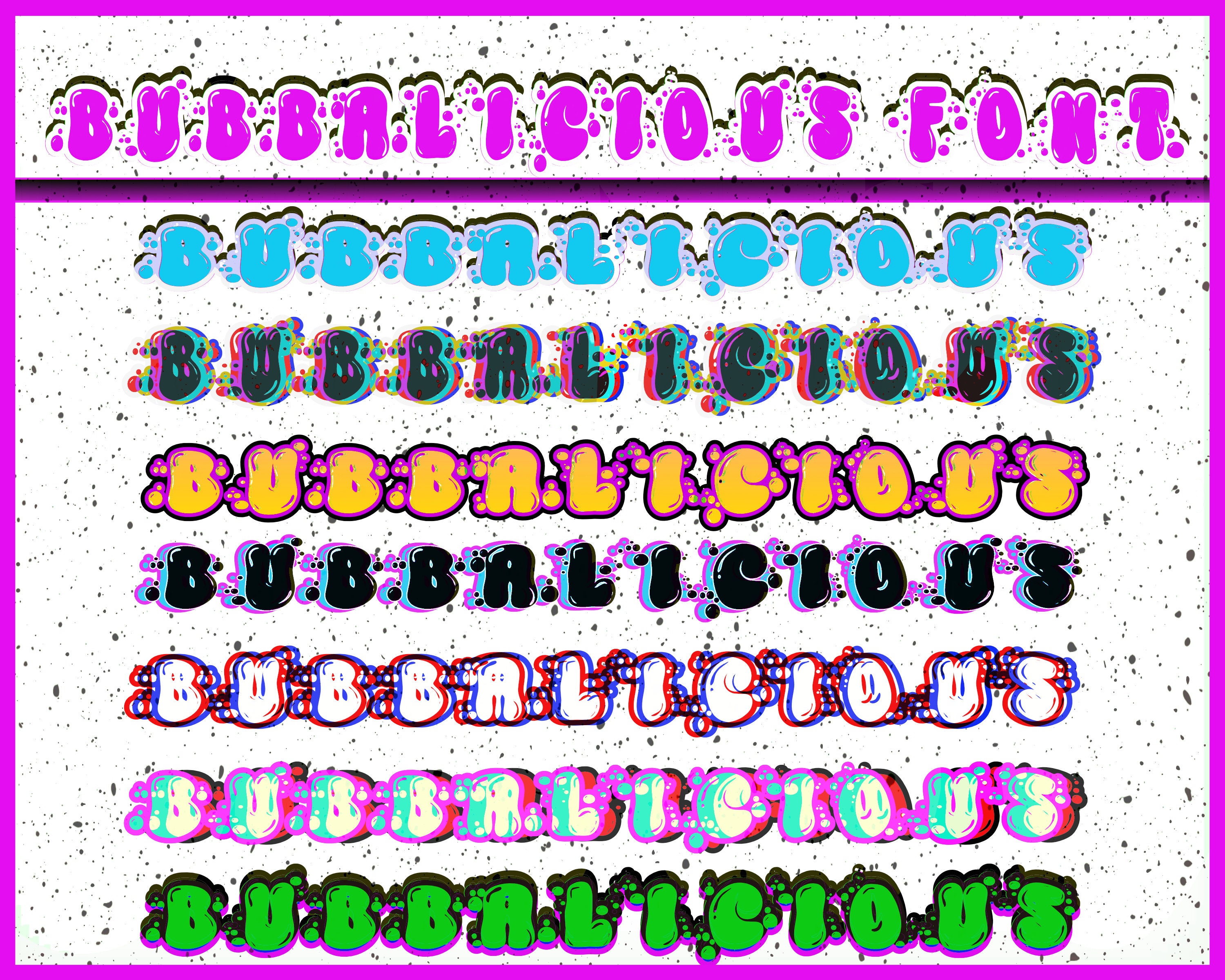 Bubbalicious Font - Bubblelicious Pink Happy Love Cute Bubbly Bold ...
