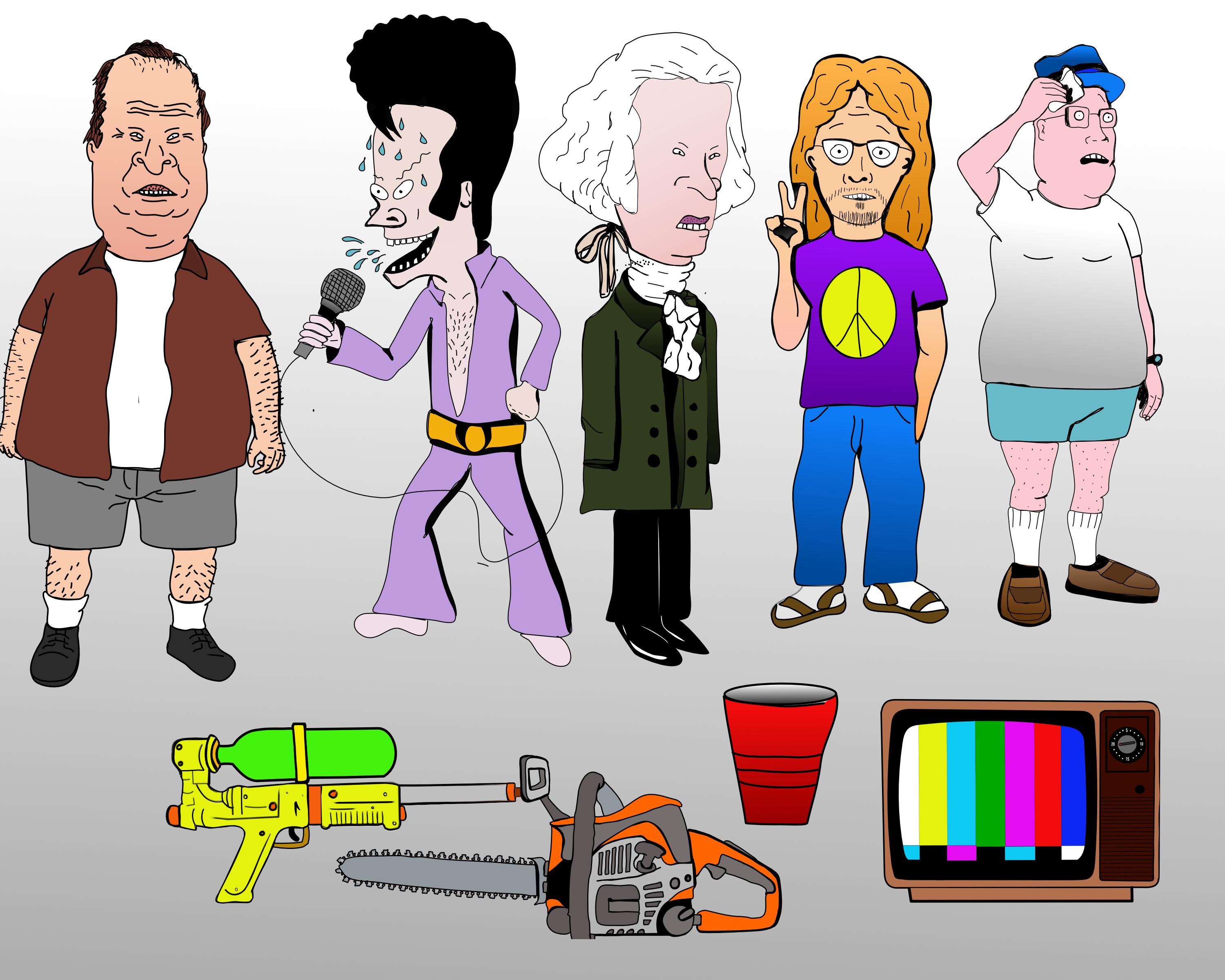 Beavis and Butthead Cartoon Kit, Grouped Vectors Body/expression Vector ...
