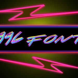 1996 Font Hand Written Retro Vintage Script Fonts Lettering Happy Cute ...