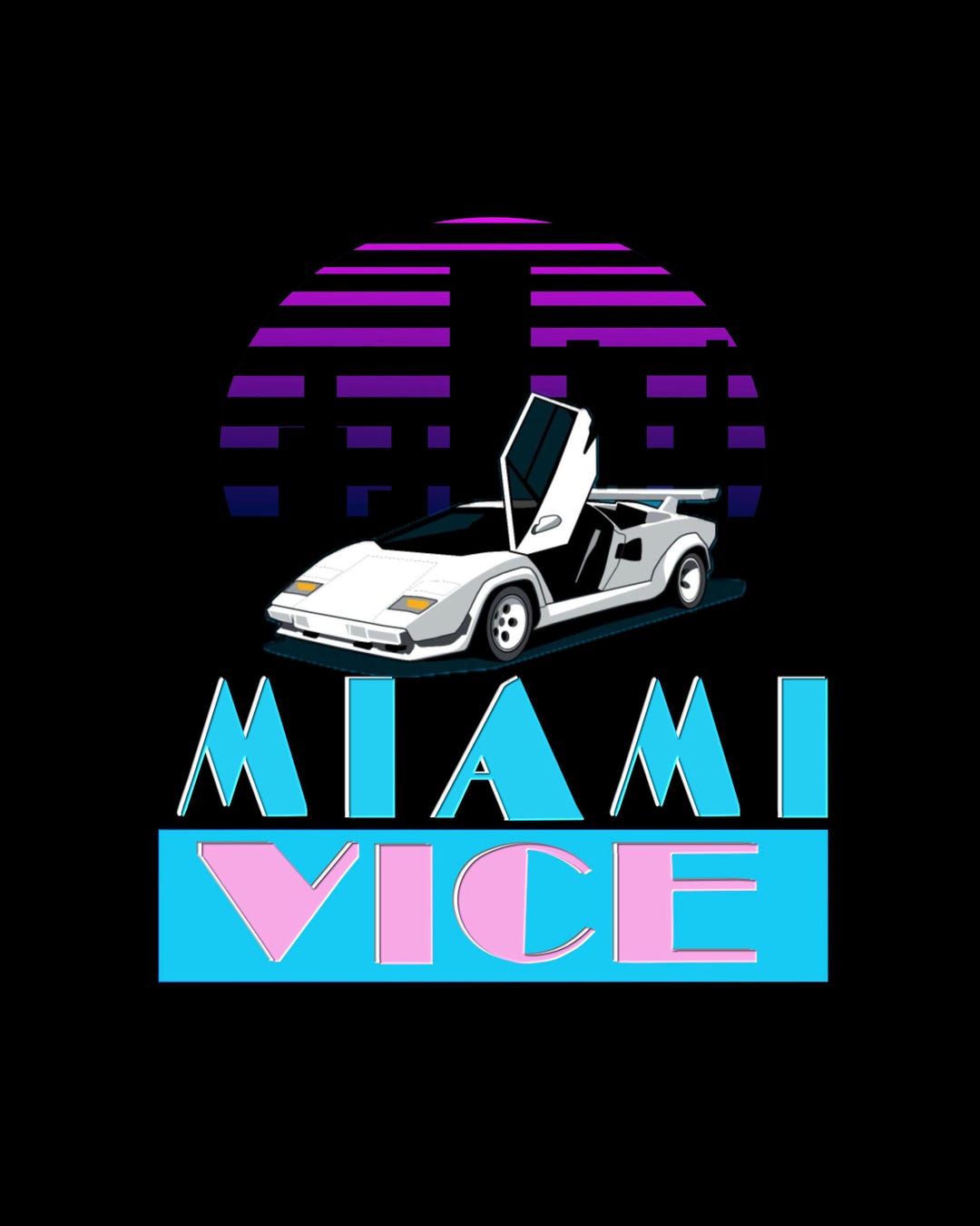 Miami Vice Font .otf Font Plus SVG Individual Glyph Files Vector Retro ...