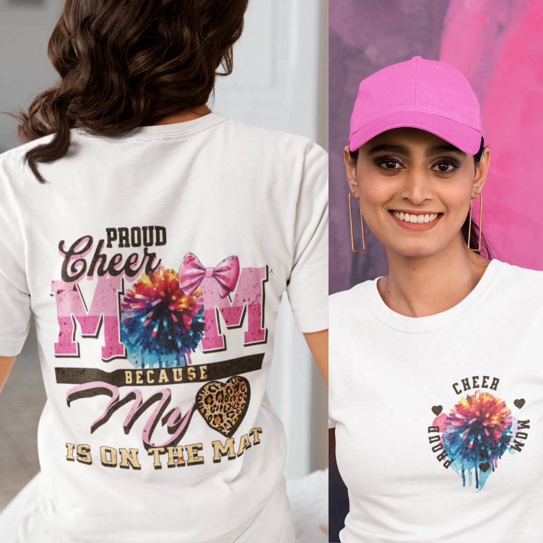 Cheer Mom Shirt, Pink Cheerleading Mom T-shirt, Sports Mom Life, Cheer ...