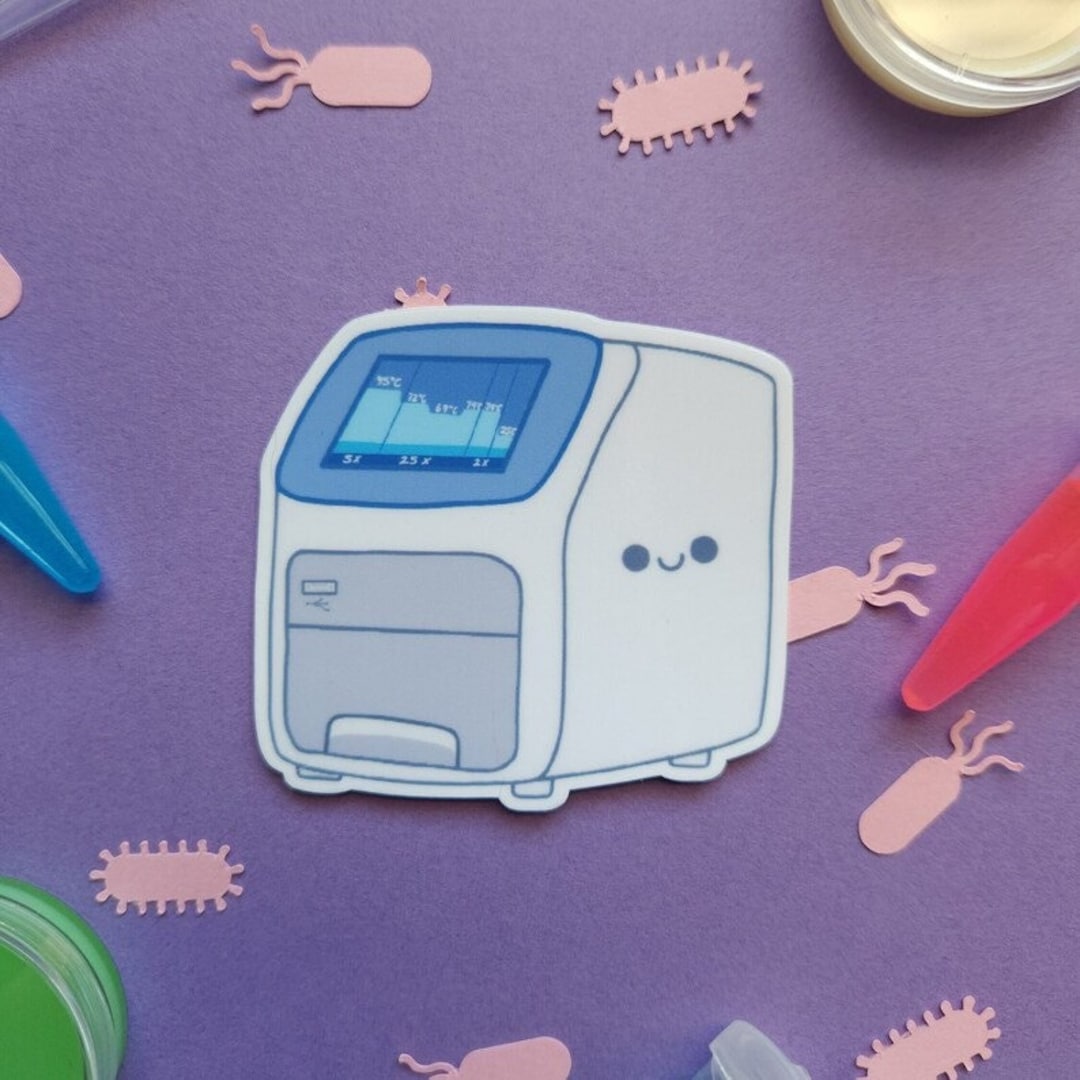 PCR Thermocycler Kawaii Sticker|genetics,science,mlt,mls, Lab Tech ...