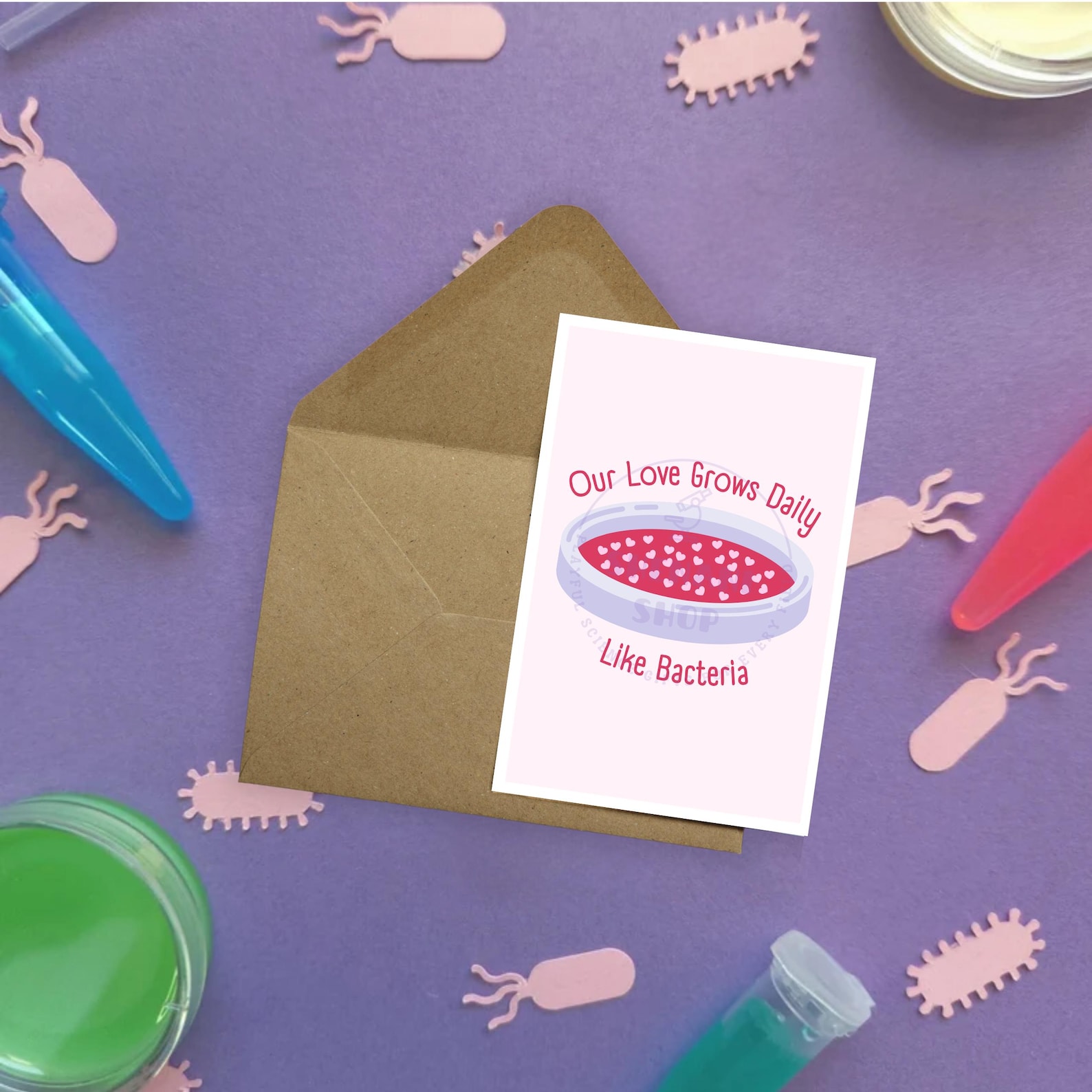 Microbiology Love Greeting Card-petri Dish Science Card, Funny Science ...