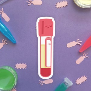 Phlebotomy Tube Kawaii Stickers|phlebotomy,phlebotomist,mlt,mls, Lab ...