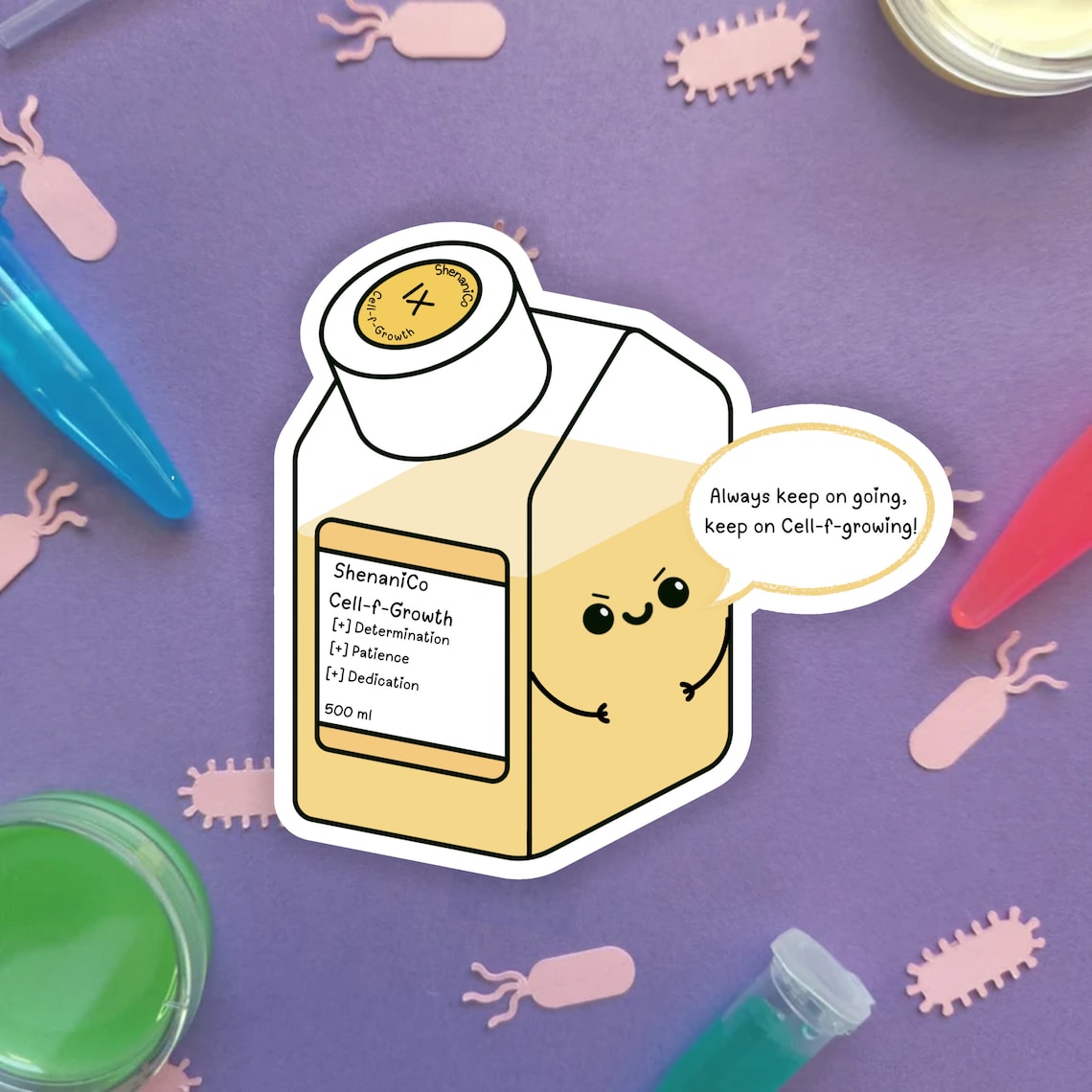 Cell Culture Media Stickerscell Biologist Stickerscell Culture Pun ...