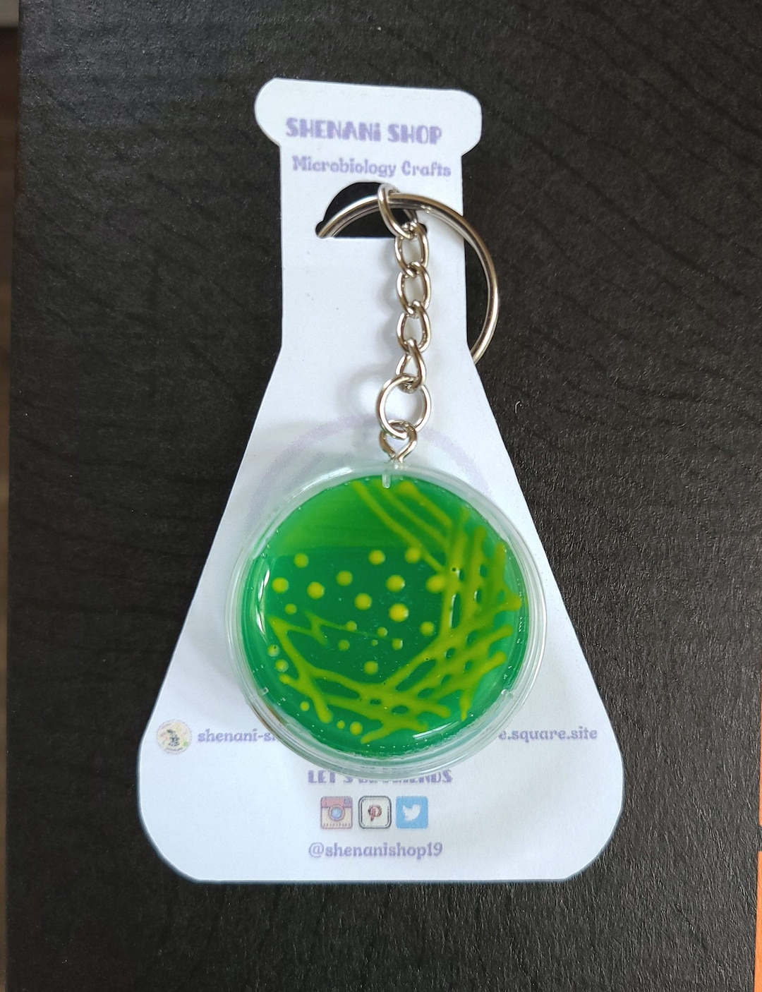 Vibrio TCBS Agar Petri Dish Keychain: Handmade Microbiology Gift - Etsy