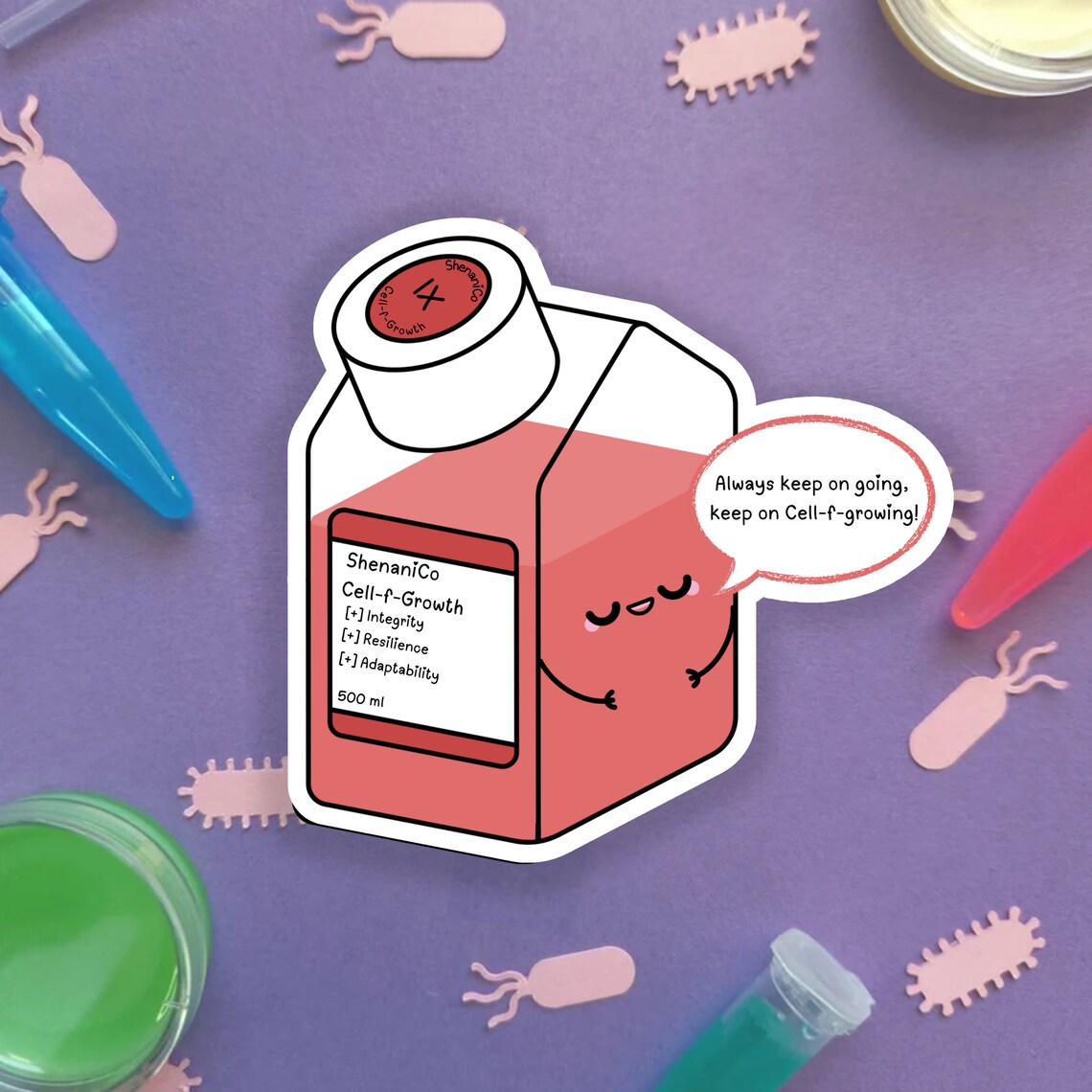 Cell Culture Media Stickerscell Biologist Stickerscell Culture Pun ...