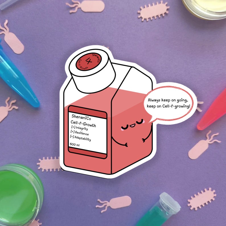 Cell Culture Media Stickerscell Biologist Stickerscell Culture Pun ...