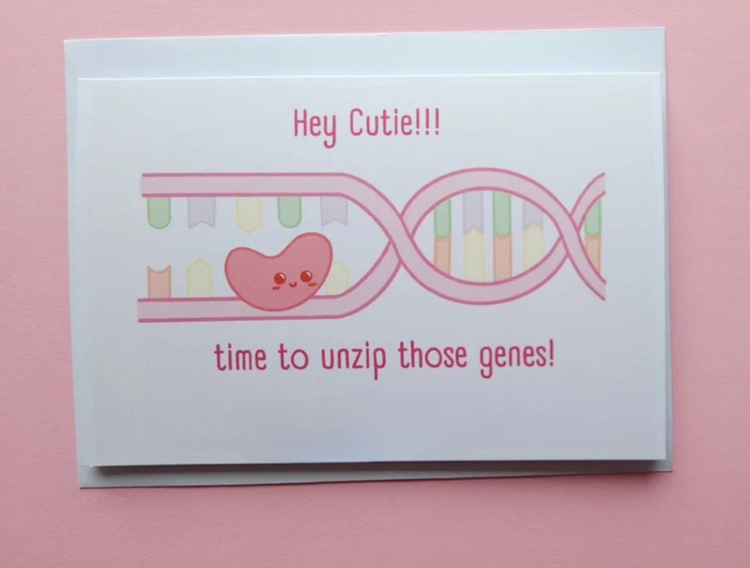 Genetics Funny Love Greeting Card|molecular Biology Greeting Funny Card ...