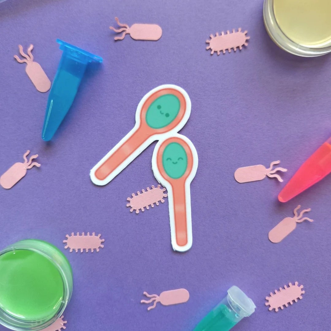 Clostridium Bacteria Sticker|cute Microbiology Vinyl Decalscience Gift ...