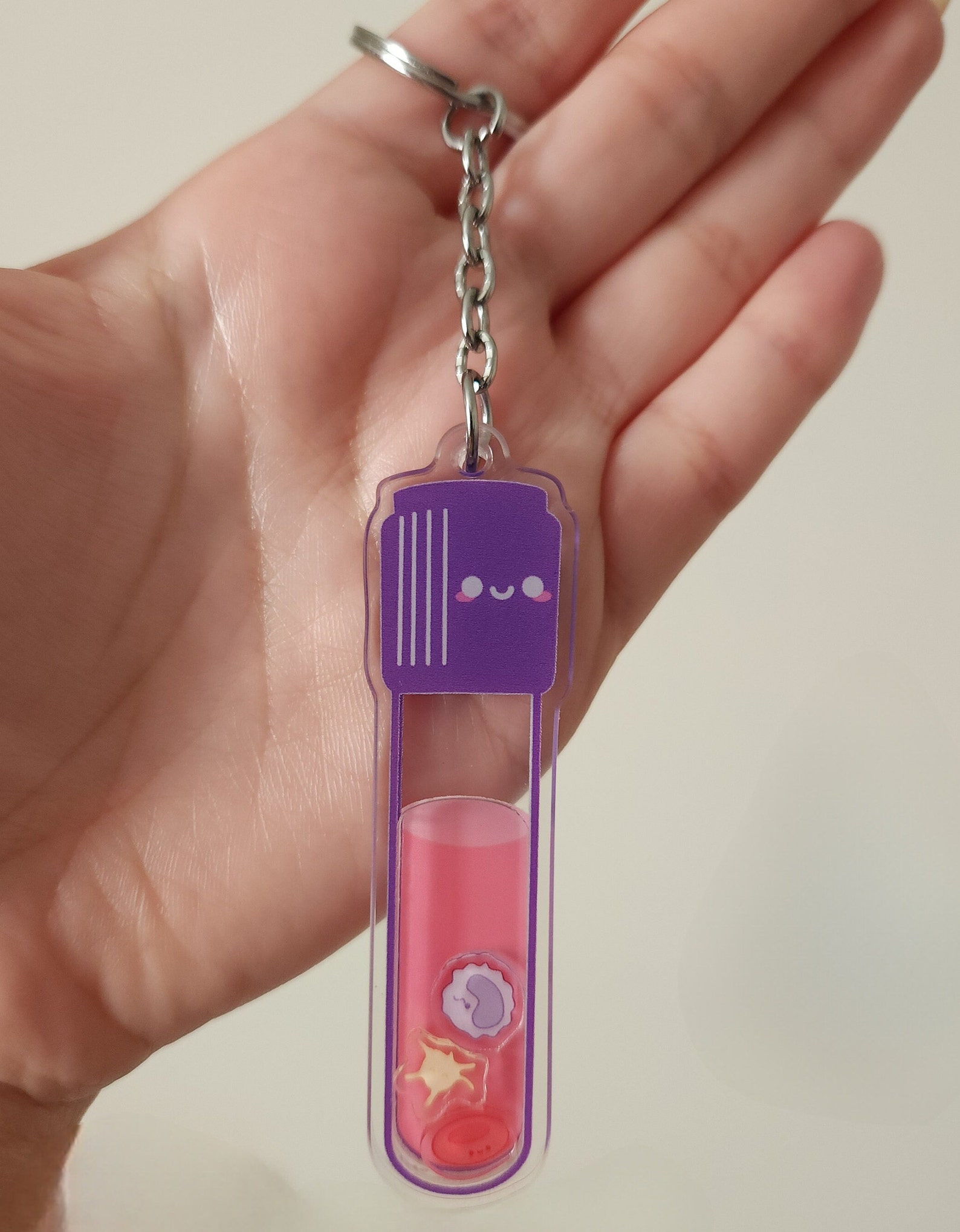 Phlebotomist Blood Tube Shaker Keychain,blood Cells Shaker Gift for ...
