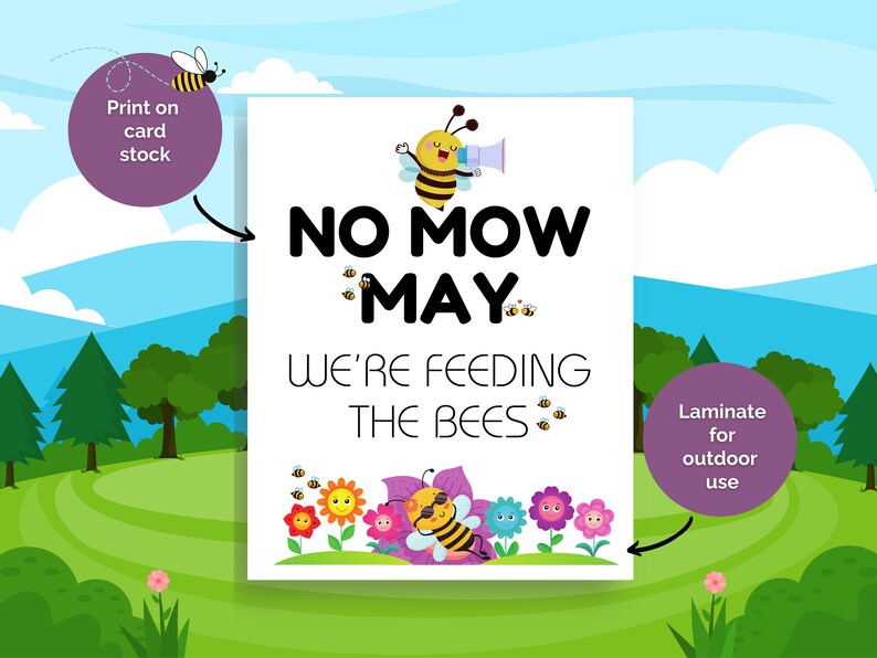 No Mow Sign - Etsy
