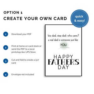 Printable Stepdad Father's Day Card Printable Father's Day Card for ...