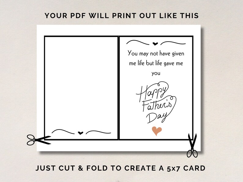 Printable Stepdad Father's Day Card; Printable Father's Day Card for Step Dads - Etsy