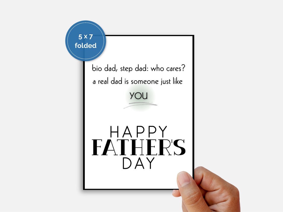 Printable Stepdad Father's Day Card Printable Father's Day Card for ...