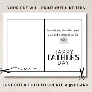 Printable Stepdad Father's Day Card Printable Father's Day Card for ...