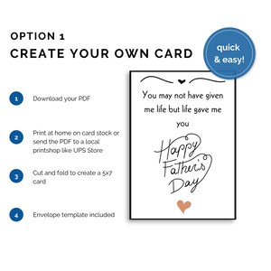 Printable Stepdad Father's Day Card; Printable Father's Day Card for ...