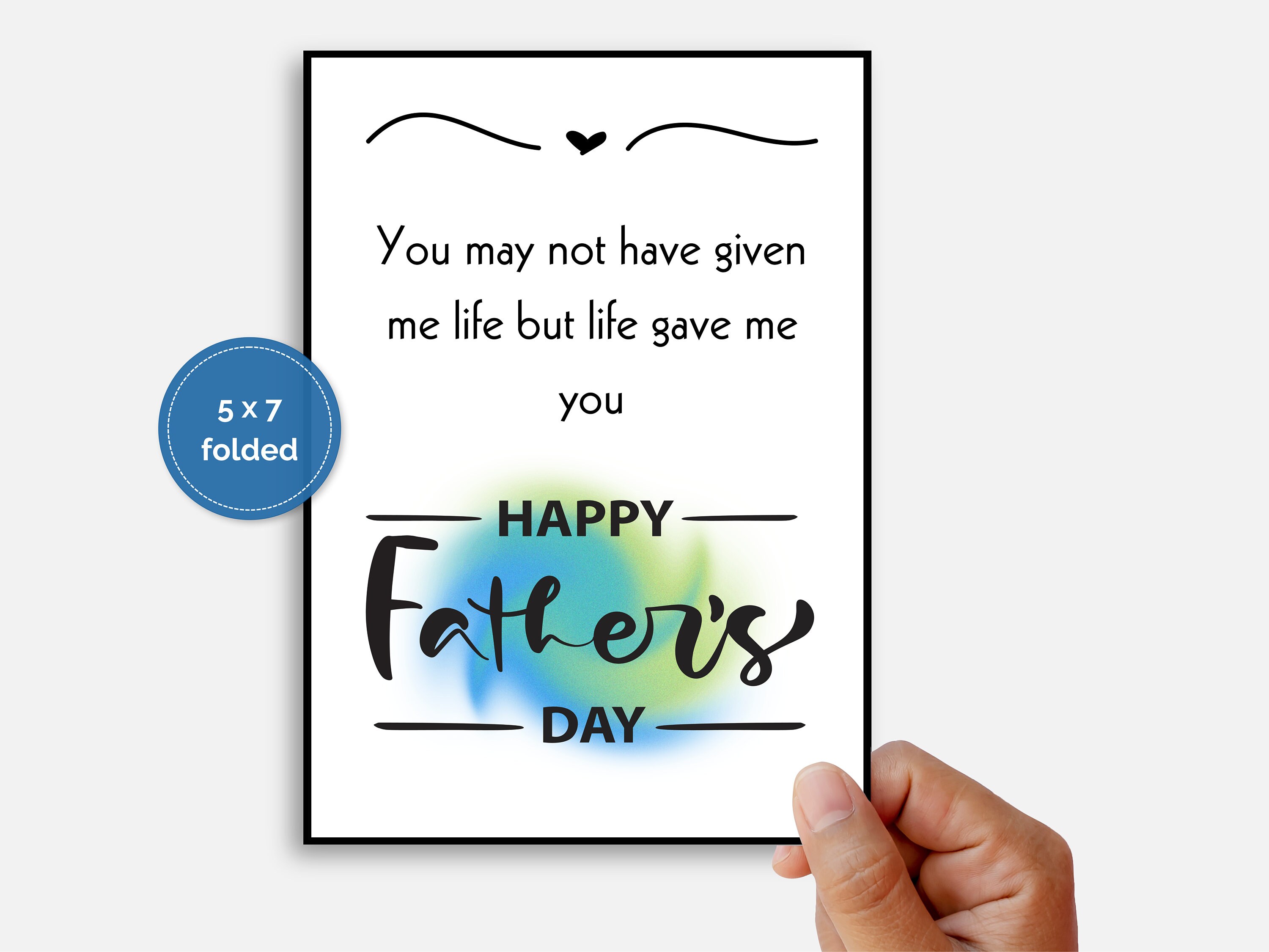Printable Stepdad Father's Day Card Printable Father's Day Card for ...