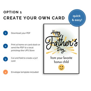 Printable Stepdad Father's Day Card Printable Father's Day Card for ...