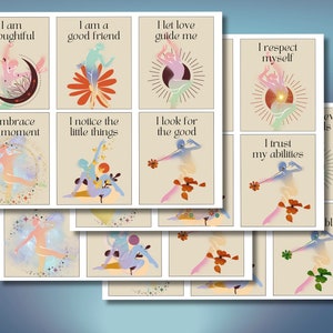 24 Affirmation Cards Printable: Positive Quotes for Self Care - Etsy
