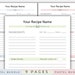 Editable Recipe Page Bundle - Fillable Cookbook Pages - Personalized ...