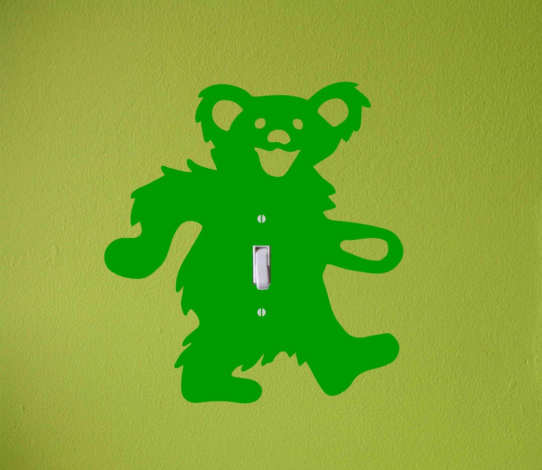 Deadhead Green Dancing Bear Light Switch Cover - Etsy