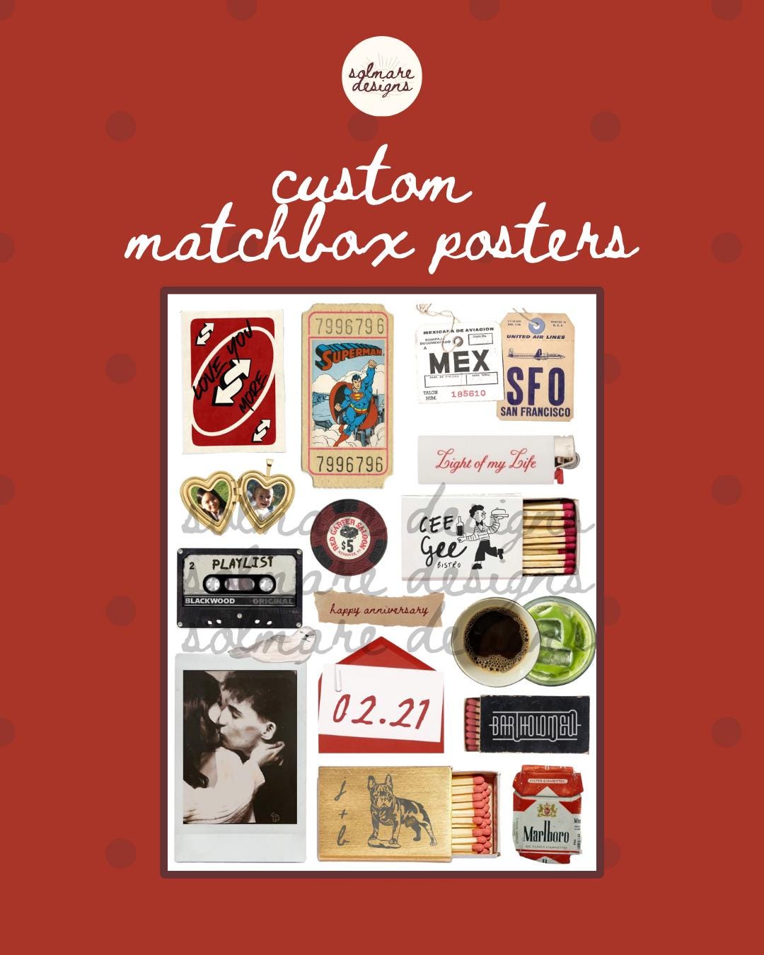 Custom Matchbox Poster Art | Made to Order | Personalized Digital Gift ...