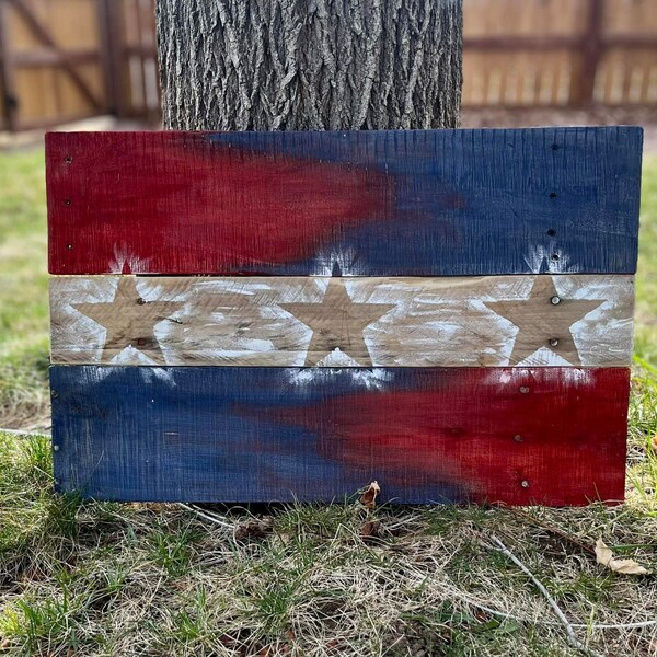 Blue Red Wall Decor - Etsy