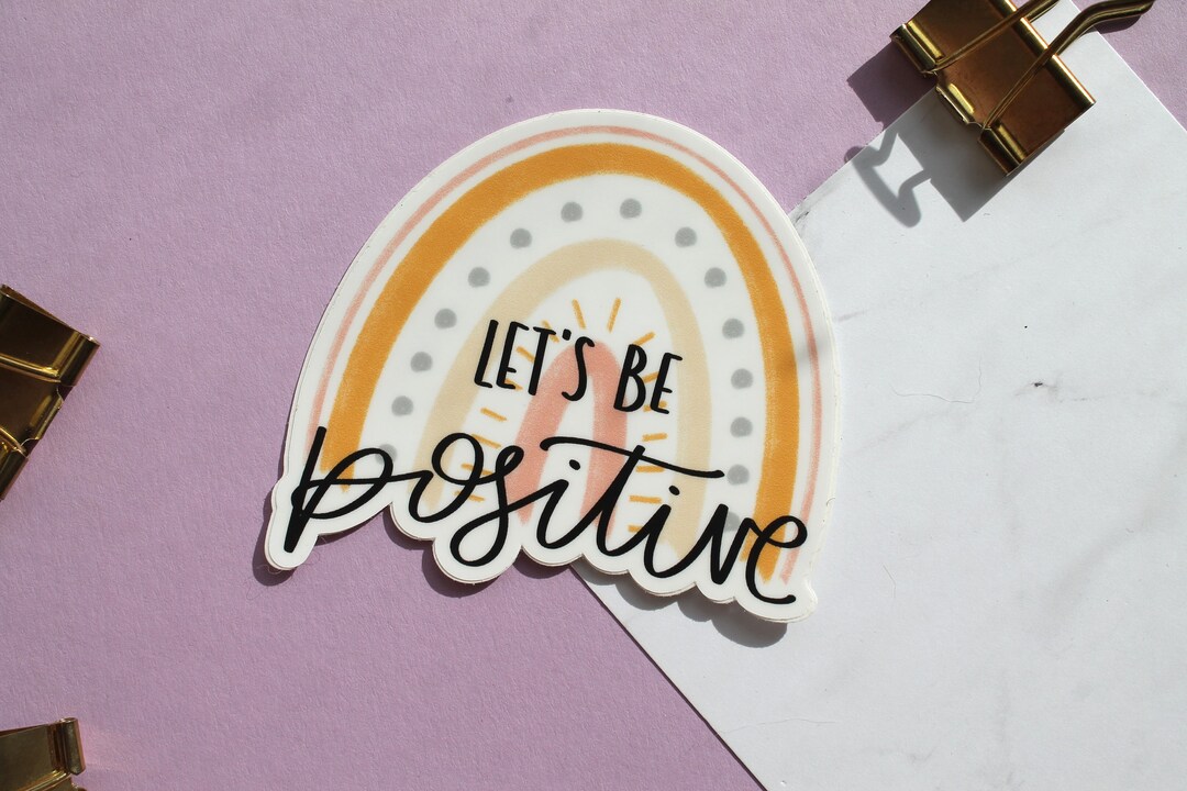 Positive Rainbow Sticker Vinyl Waterproof - Etsy