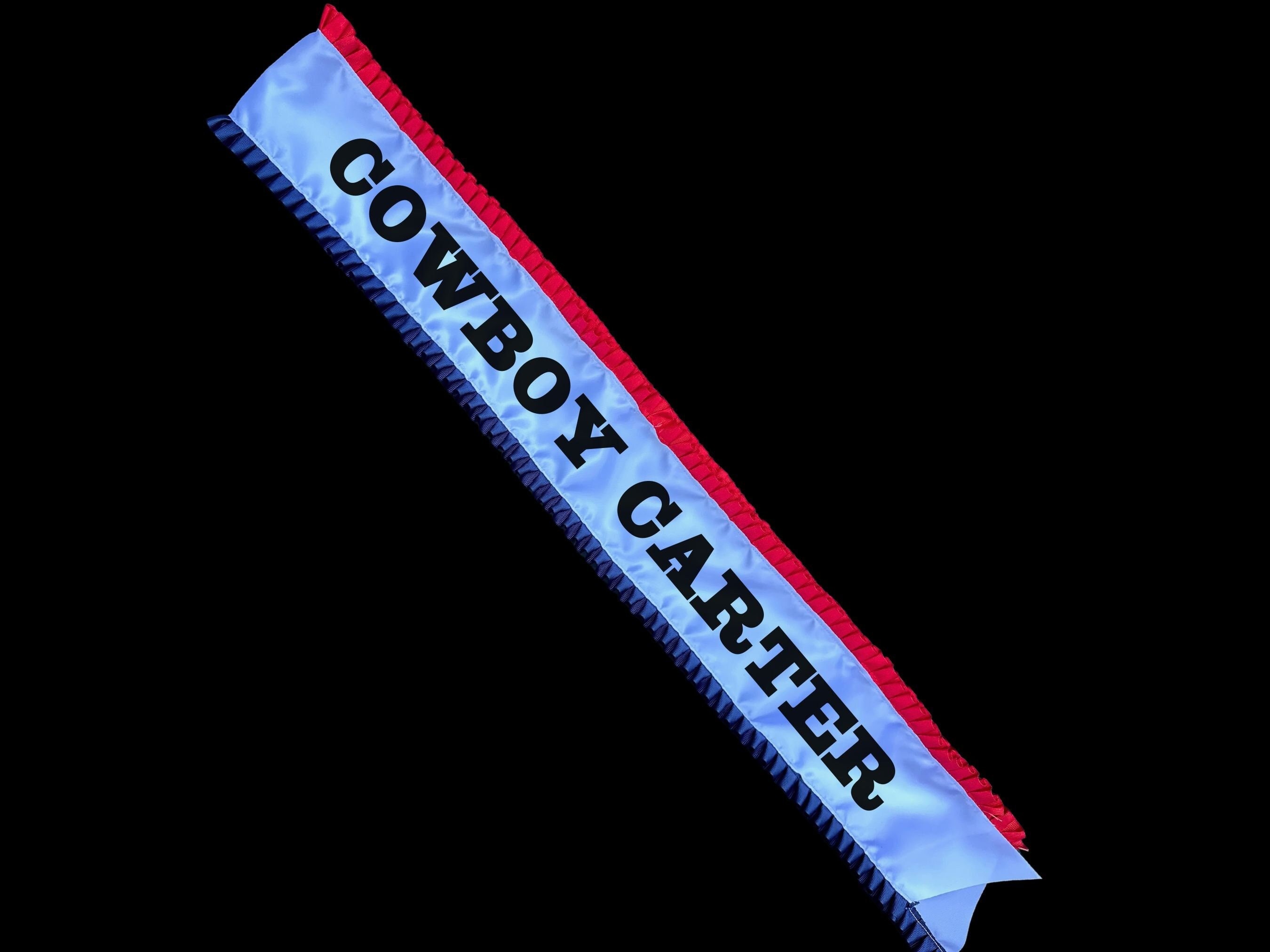 Cowboy Carter Sash CUSTOMIZED, Personalized Satin Sash With Red and ...