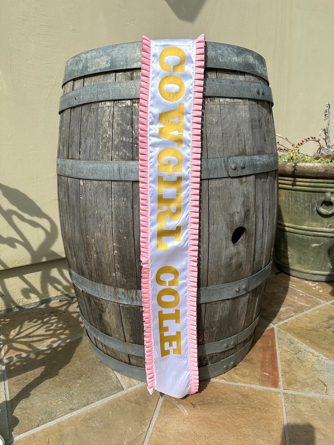 Bachelorette Sash Inspired by Cowboy Carter, Custom Sash With Pink Trim ...