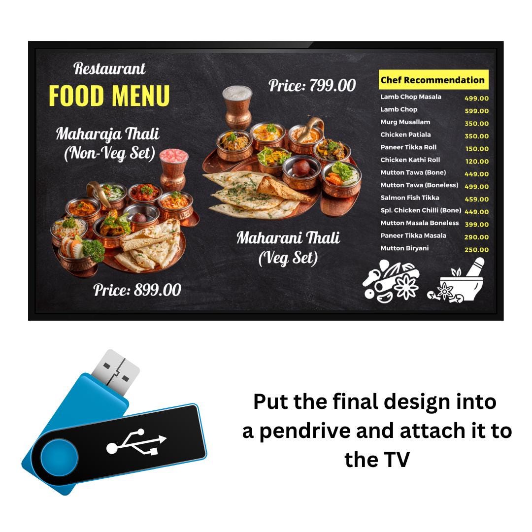 Digital Food & Drink Menu (editable) - Etsy