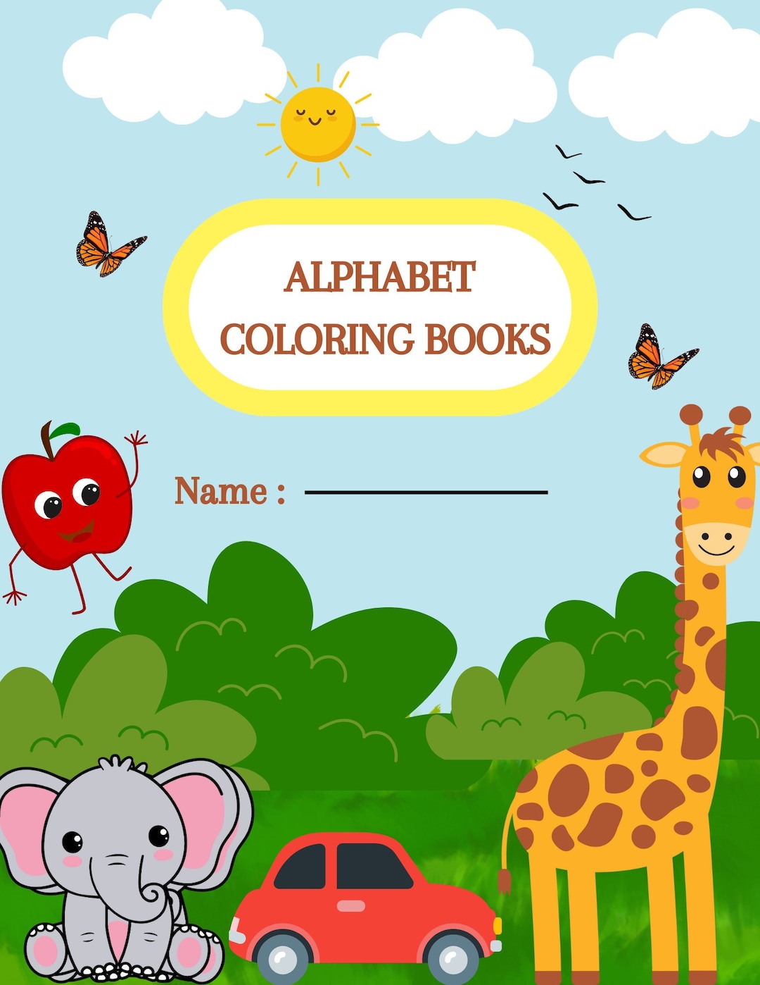 Alphabet Coloring Books - Etsy