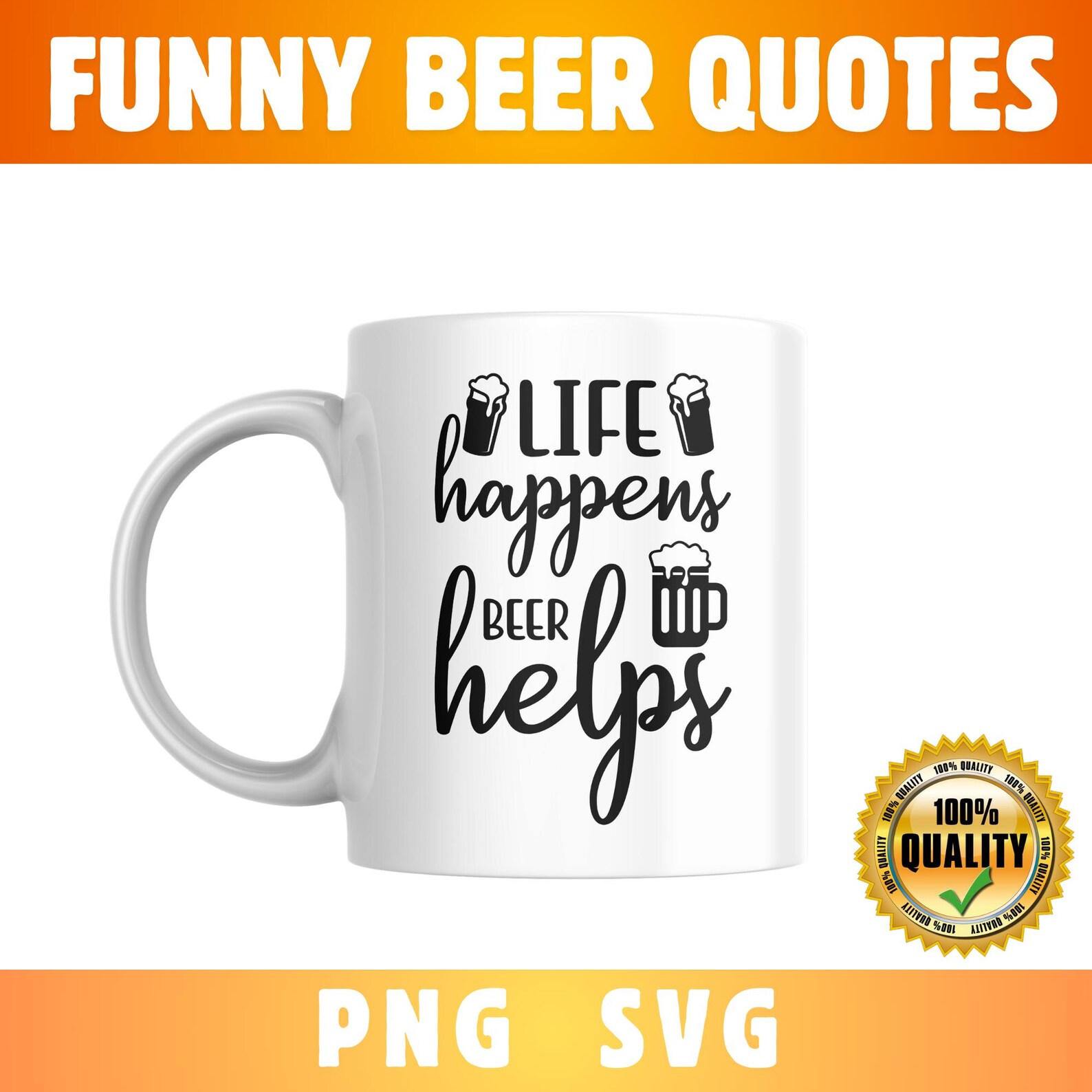 41 Beer Quotes SVG Bundle, Beer Mug SVG, Funny Beer Sayings SVG, Cut ...