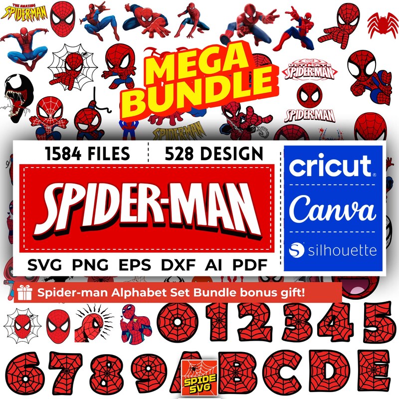 Spider Man Svg - Etsy