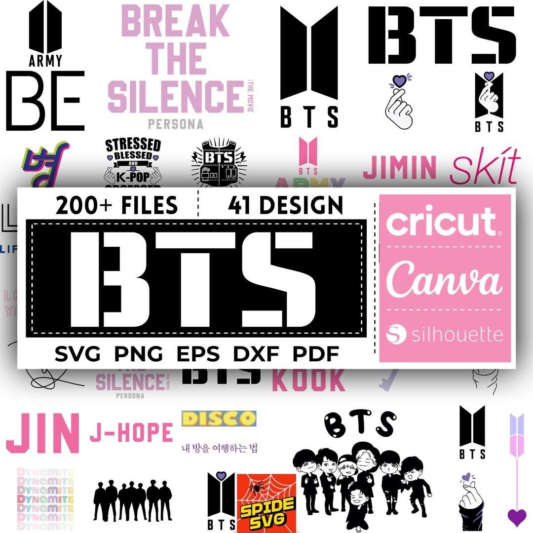 BTS 200 SVG Bundle, Bts Clipart, Kpop Svg, Stickers File, BT21 Svg, Bts Merch, BTS Fandom, Bts ...