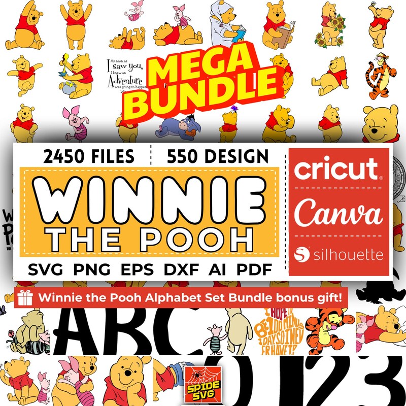 Winnie the Pooh Svg - Etsy