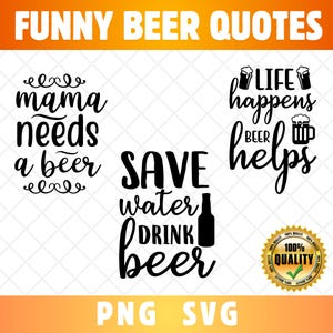41 Beer Quotes SVG Bundle, Beer Mug SVG, Funny Beer Sayings SVG, Cut ...