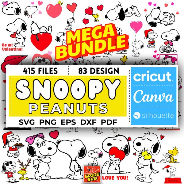 Snoopy Svg - Etsy