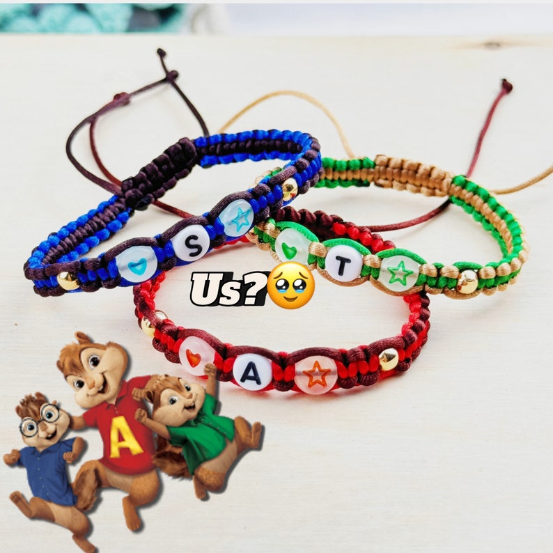 Alvin and the Chipmunks Handmade Bracelet, Couple's Gift - Etsy